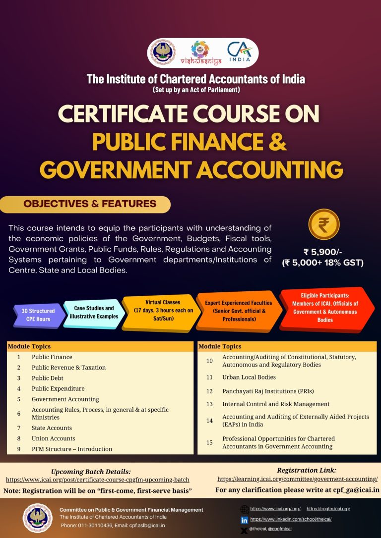 Certificate Course – Committee on Public & Government Financial ...